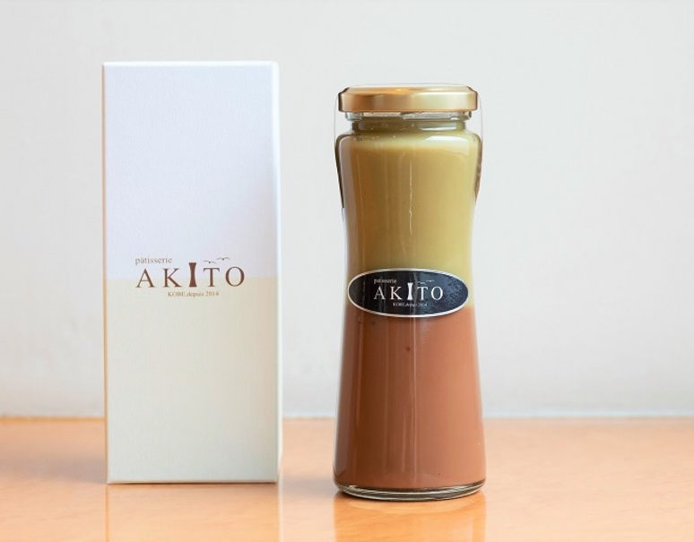 神戸 patisserie AKITO「2層ジャム ピスタチオとショコラのミルクジャム」1瓶200g ※常温｜美味お取り寄せ。dancyu